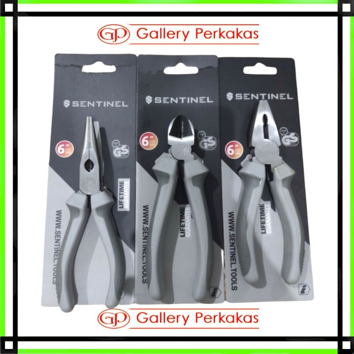 Jual Tang Tang Set 3Pcs 6" Kombinasi Potong Lancip Heavty Duty Sentinel ...