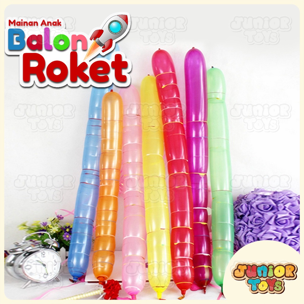 Jual Balon Roket Apollo Mainan Anak Lomba Terbang Ke Atas Jika Dilepas ...
