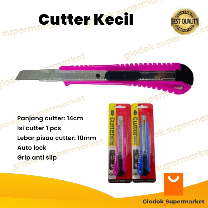 Jual Cutter Kecil Gagang Plastik Kater Pisau Knife Hengxingli | Shopee ...