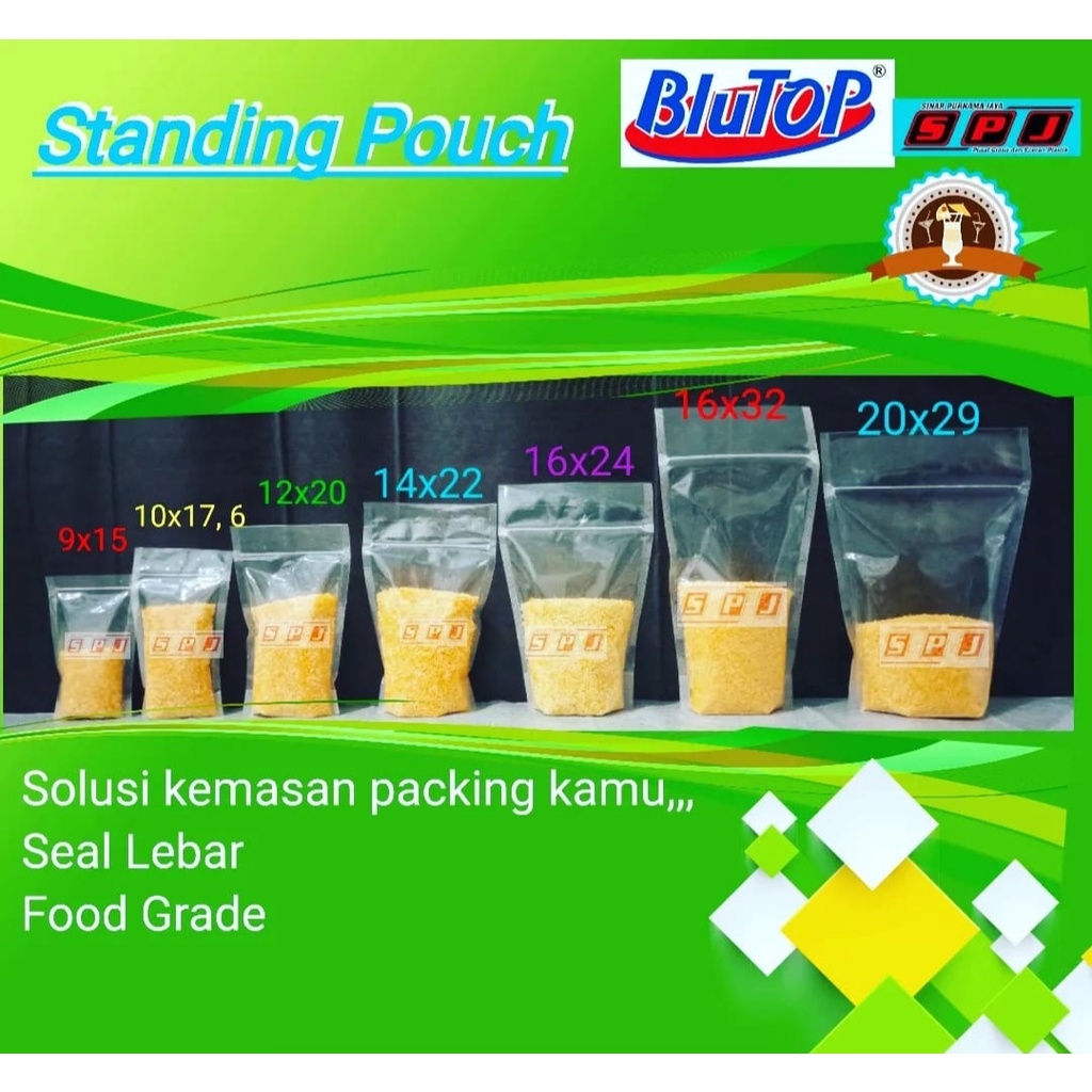 Jual Standing Pouch Ziplock Kemasan Double Seal Makanan Dan Minuman ...