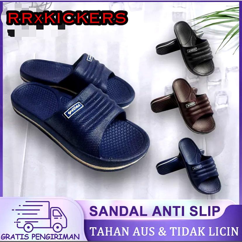 Jual [ BEST SELLER ] Sendal Slop Pria Terlaris karet / sendal cowok ...