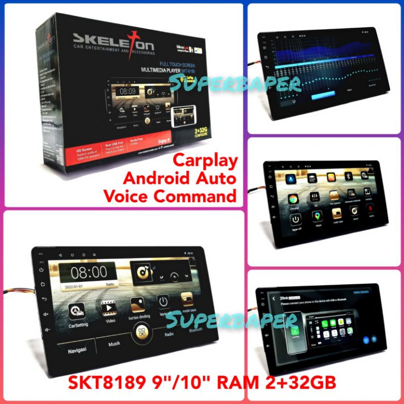 Jual Head Unit Android 10 Inch SKELETON SKT-8189 RAM 2/32GB | Shopee Indonesia