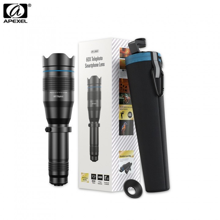 Jual 49 APEXEL APL-JS60X - 60x Telephoto Smartphone Lens - Lensa Tele ...