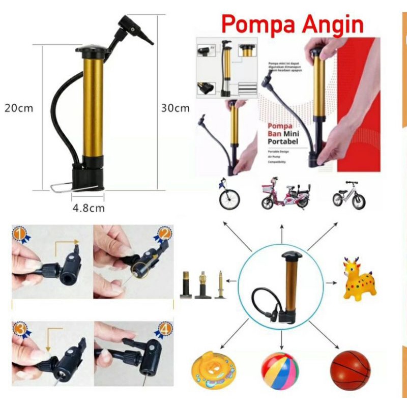 Jual Pompa Angin Serbaguna Pompa Angin Portable Pompa Angin Multifungsi ...