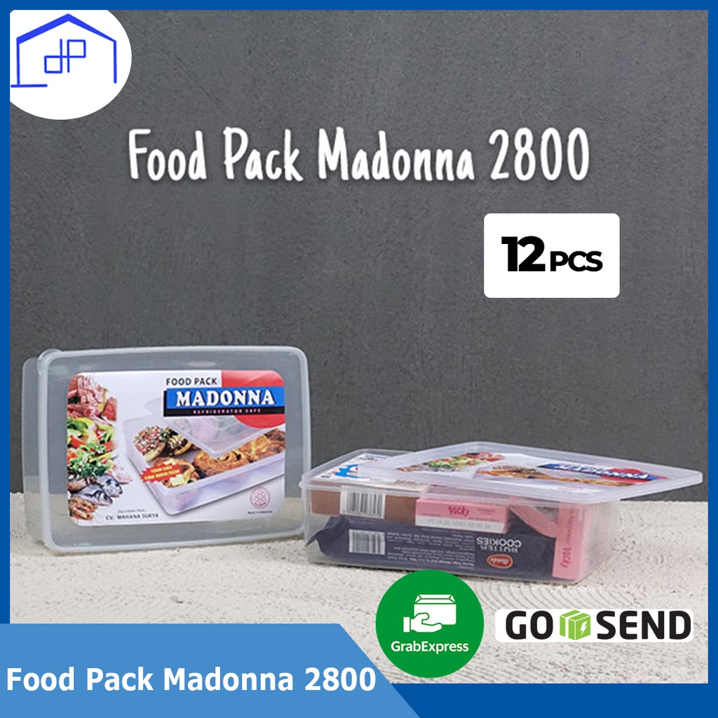 Jual (12PCS) - Food Pack Madonna 2800 - Kotak Makan - tempat salad ...