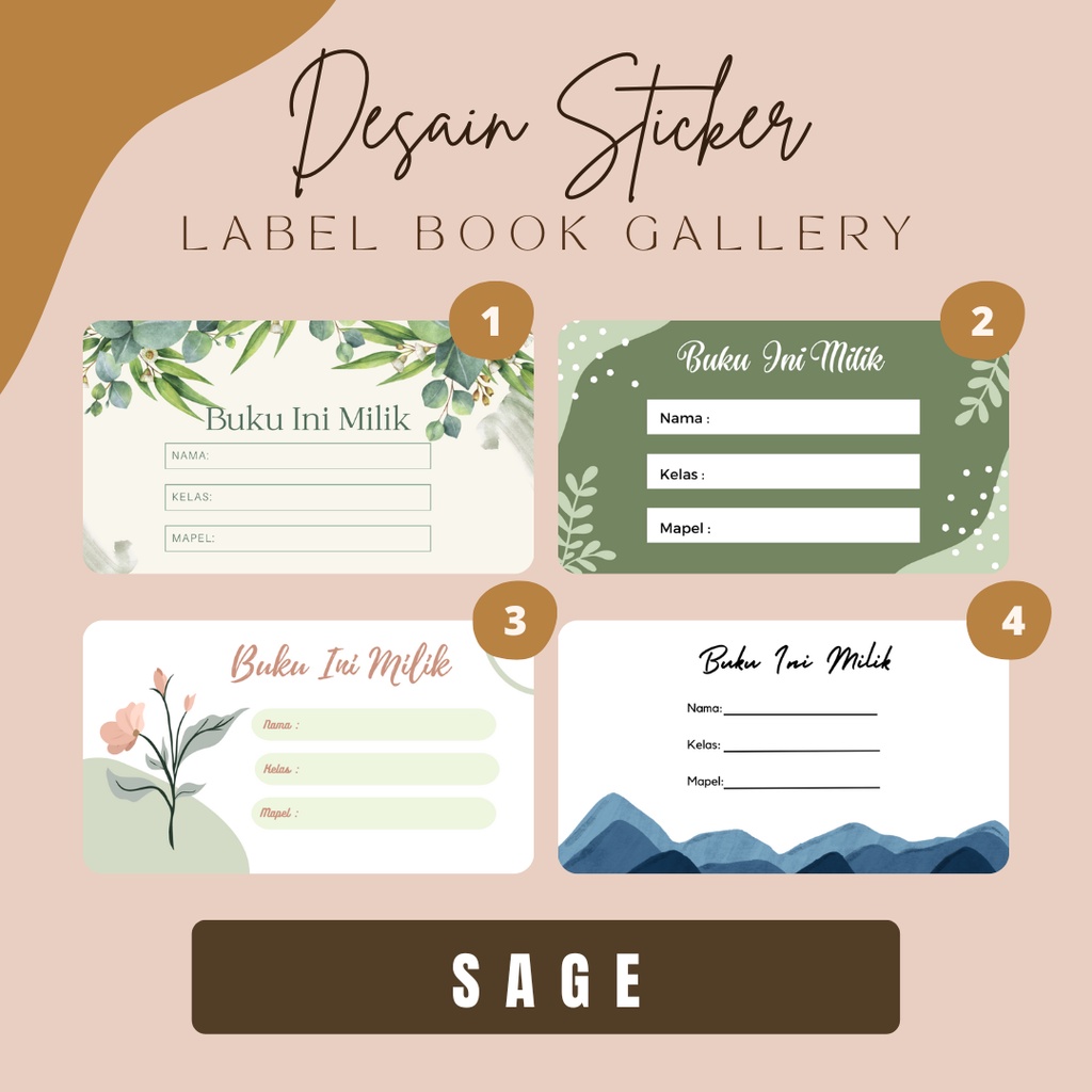 Jual (20 pcs) Sticker Buku Pelajaran Aesthetic / Book Name Stickers ...