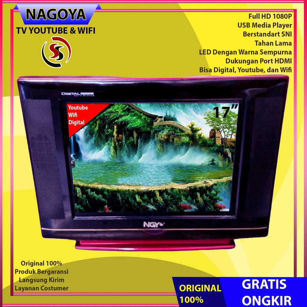 Jual TV DIGITAL YOUTUBE DAN WIFI TV TABUNG CRT 17 INCH SIARAN DIGITAL ...