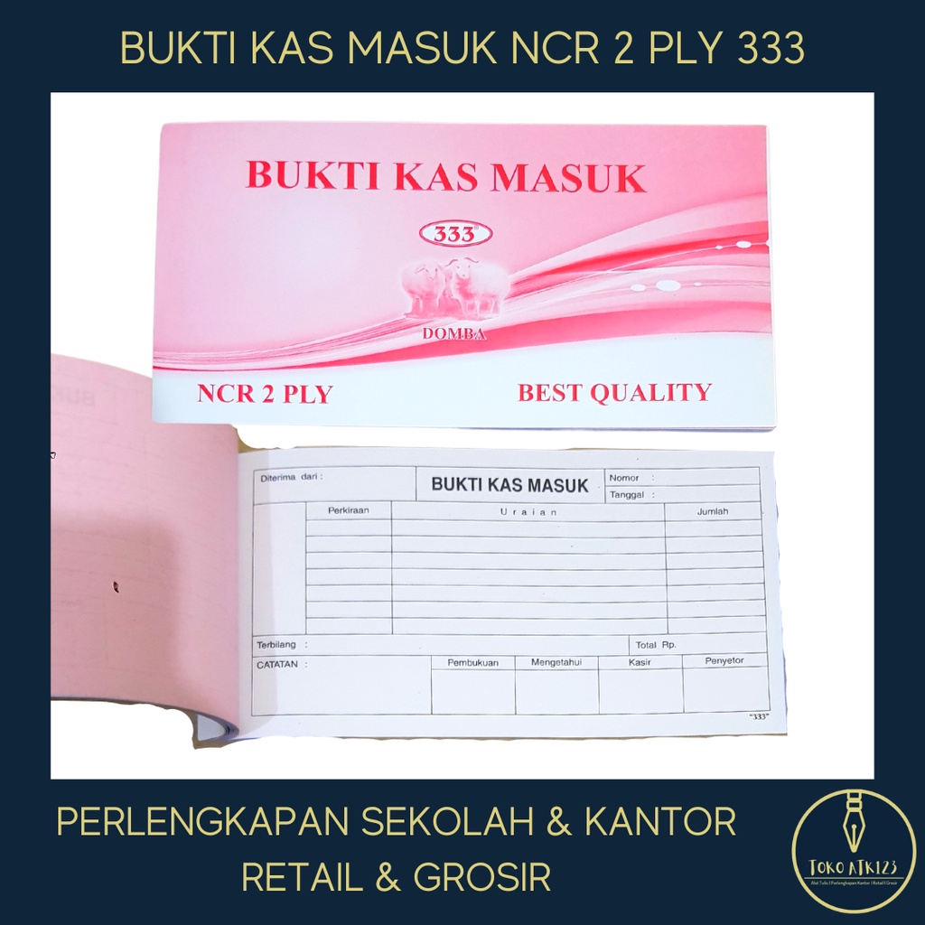 Jual Buku Bukti Kas Masuk NCR 2 Ply / Merk 333/ Putih Merah | Shopee ...