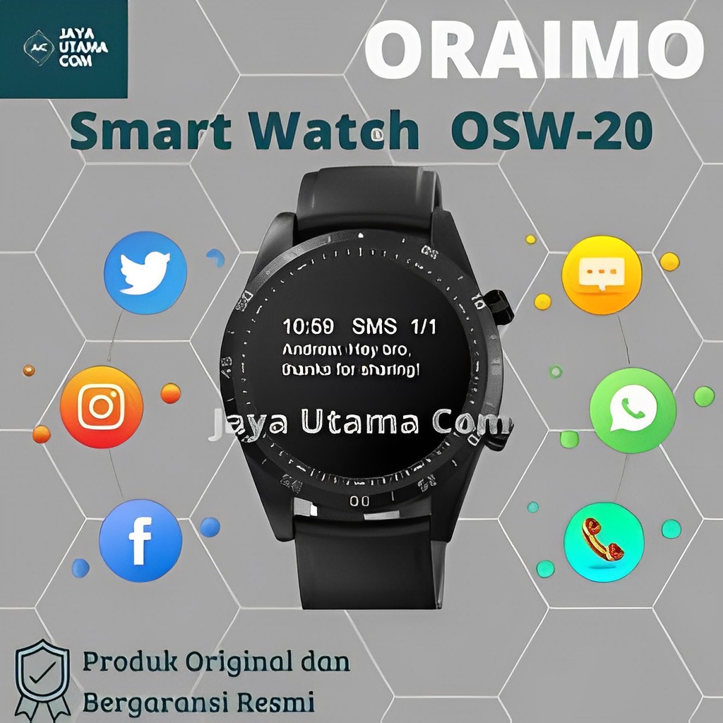 Jual Oraimo Smart Watch Jam Tangan Pintar Full Touch Screen Slim OSW-20 ...