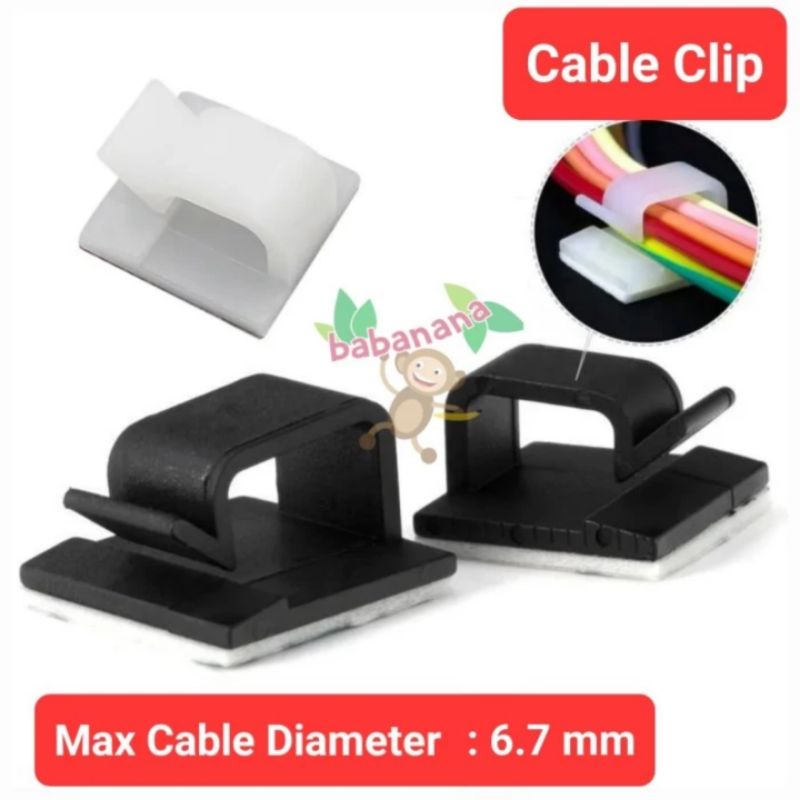 Jual Klip Kabel Tempel Klem Kabel Pengikat Perapih Clip Cable ...