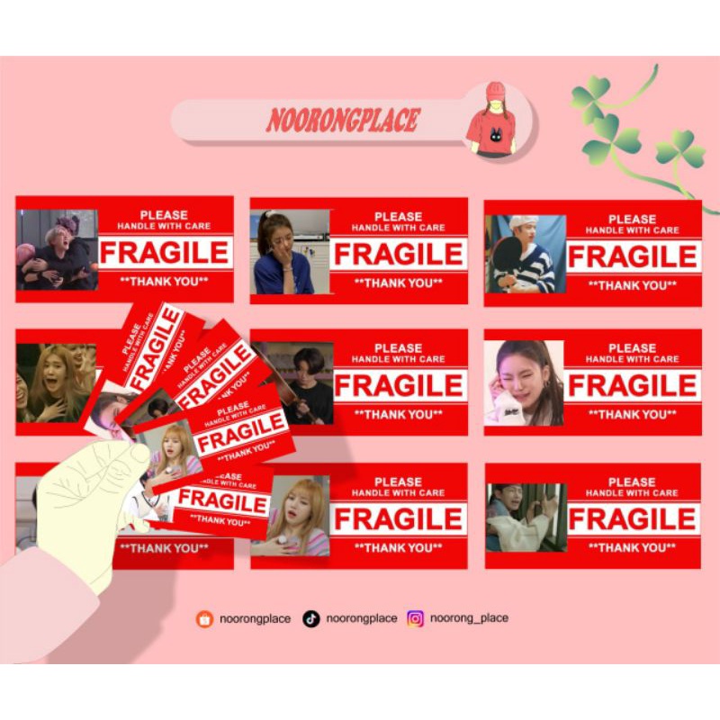 Jual STICKER FRAGILE K-POP/ STICKER OLSHOP /STICKER PENGIRIMAN | Shopee ...