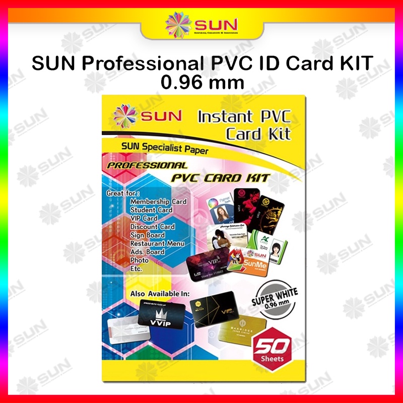 Jual Kertas PVC ID Card A4 PREMIUM - SUN PVC ID Card Super White 0.76 ...