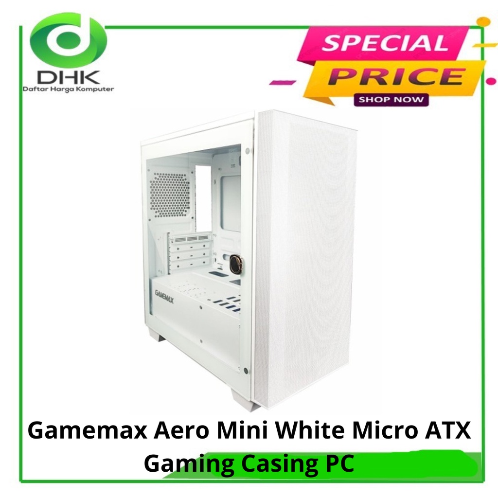 Jual Gamemax Aero Mini White Micro ATX Gaming Casing PC | Shopee Indonesia