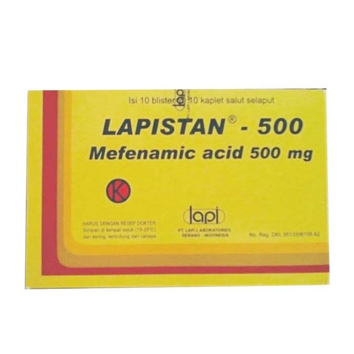 Jual LAPISTAN 500MG 1 STRIP ISI 10 KAPSUL / ASAM MEFENAMAT / ANTI NYERI ...