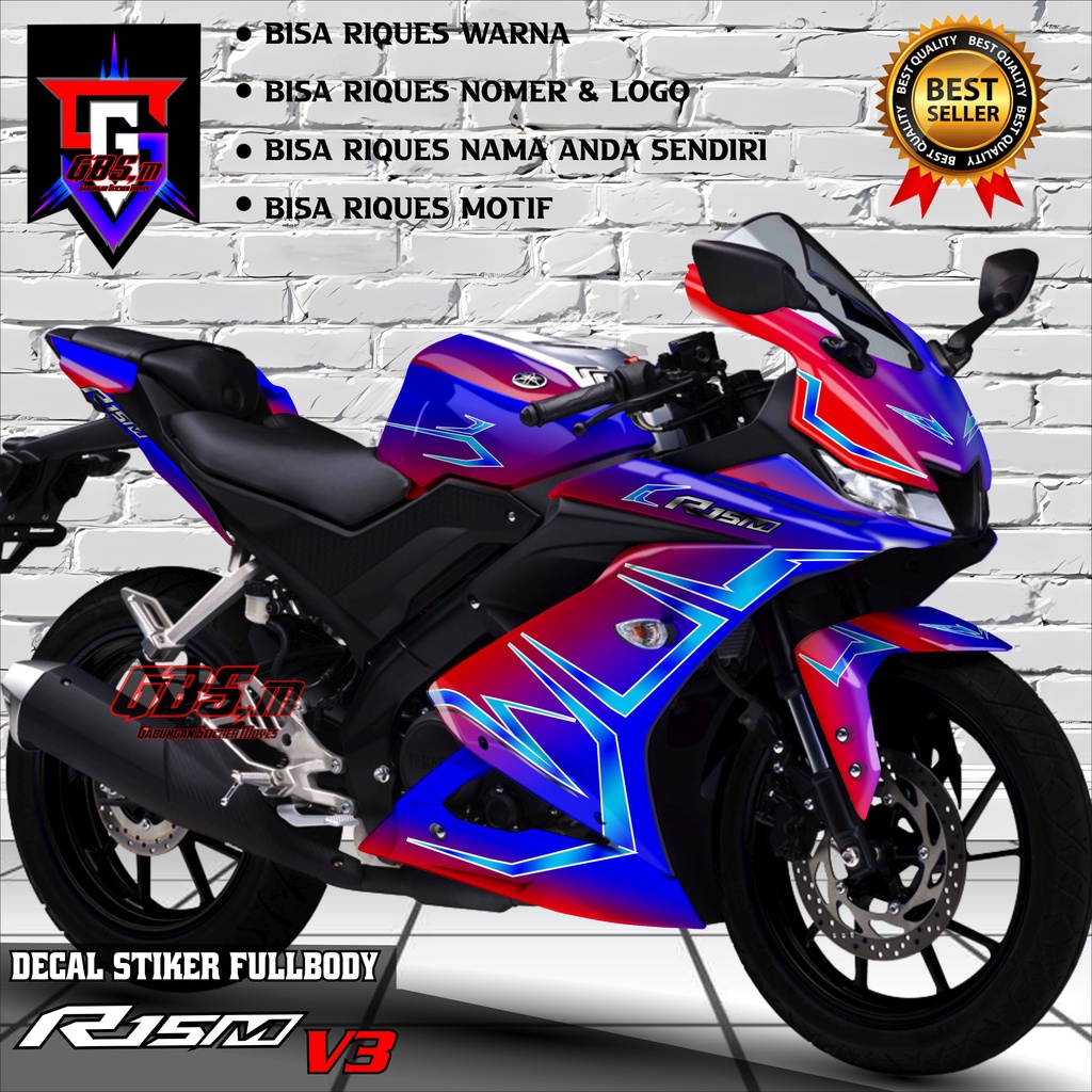 Jual Terbaru - Decal R15 V3 Fullbody Stiker Yamaha R15 V3 Full Body ...