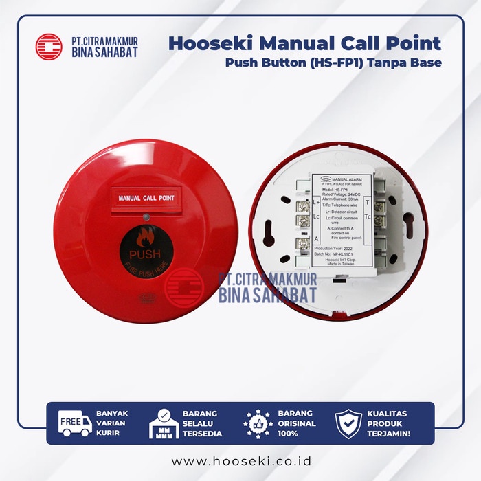 Jual Detect Hooseki Manual Call Point Push Button (Hs-Fp1) Tanpa Base | Shopee Indonesia