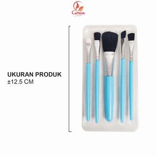 Jual Kuas Make Up Set 5 IN 1 Mini Travel / Paket Kuas Make Up Brush Eye ...