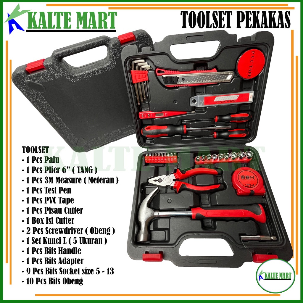 Jual Toolset Pekakas Toolkit Set Alat Pertukangan ToolBox Tools Master ...