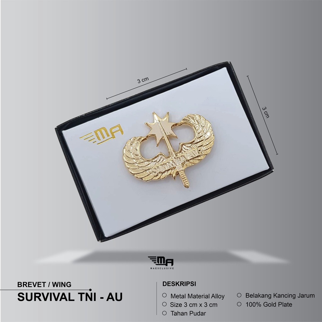 Jual WING SURVIVAL PDH BRIVET BREVET PIN SURVIVAL | Shopee Indonesia