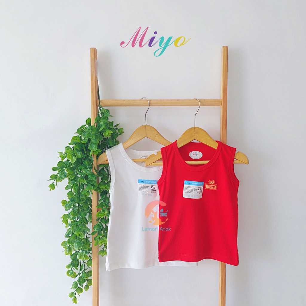 Jual MIYO Oblong Singlet Anak (Red & White) | Shopee Indonesia
