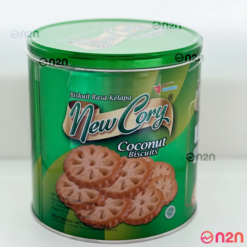 Jual INKUBISC New Cory Biskuit Kelapa Biscuit Coconut | Kaleng 300gr ...