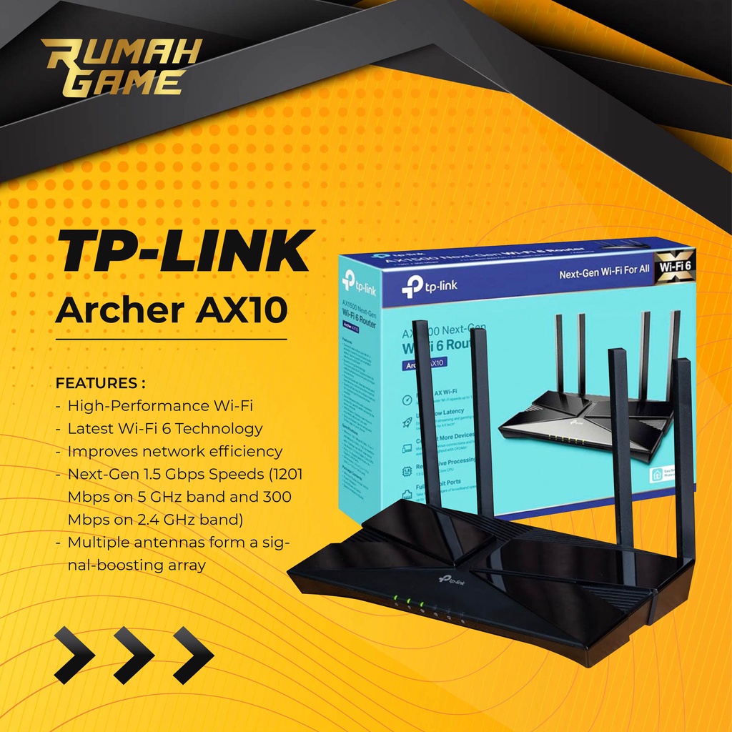 Jual TP-Link AX1500 Next Gen Wi-Fi 6 Router Archer AX10 Wireless Router ...