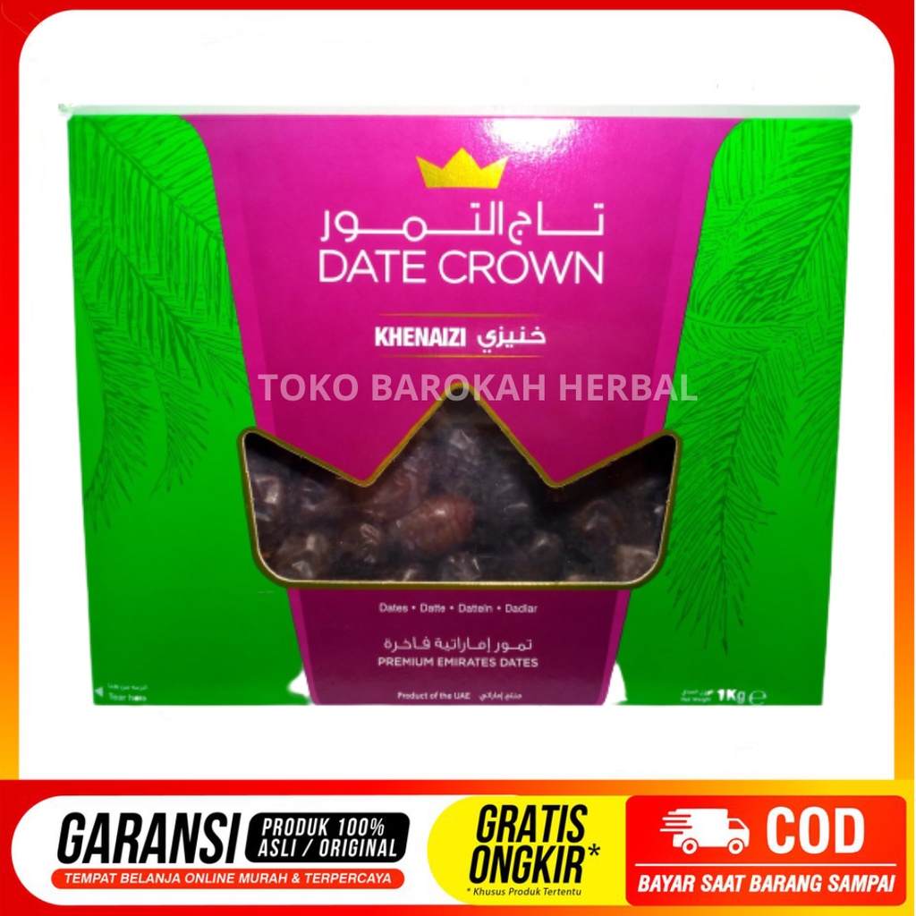 Jual Kurma Date Crown Khenaizi 1kg - Kurma Premium Emirates Dates ...
