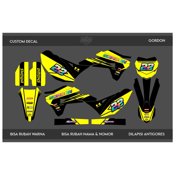 Jual DECAL GORDON FULLBODY (002) DEKAL STIKER KLX 150 GORDON 2016 2017 ...