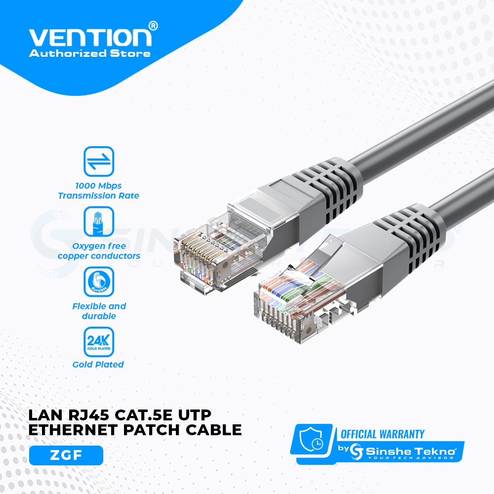 Jual Vention Kabel Lan Cat5e Utp Ethernet Internet RJ45 Router | Shopee ...