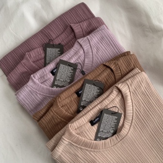 Jual Kaos Rajut Cabut Jarum Plisket Premium/ Kaos Rib Lengan Panjang ...