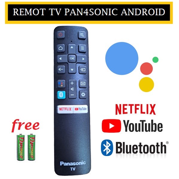 Jual Remote TV Panasonic Android Grade Original for tv seri Netflix ...