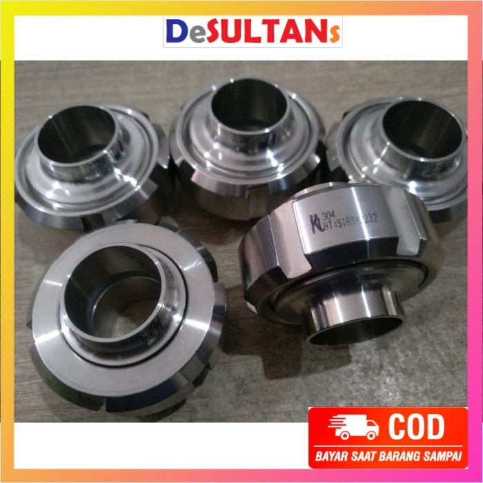 Jual SANITARY SMS UNION SET 1 inch STAINLESS STEEL | Shopee Indonesia