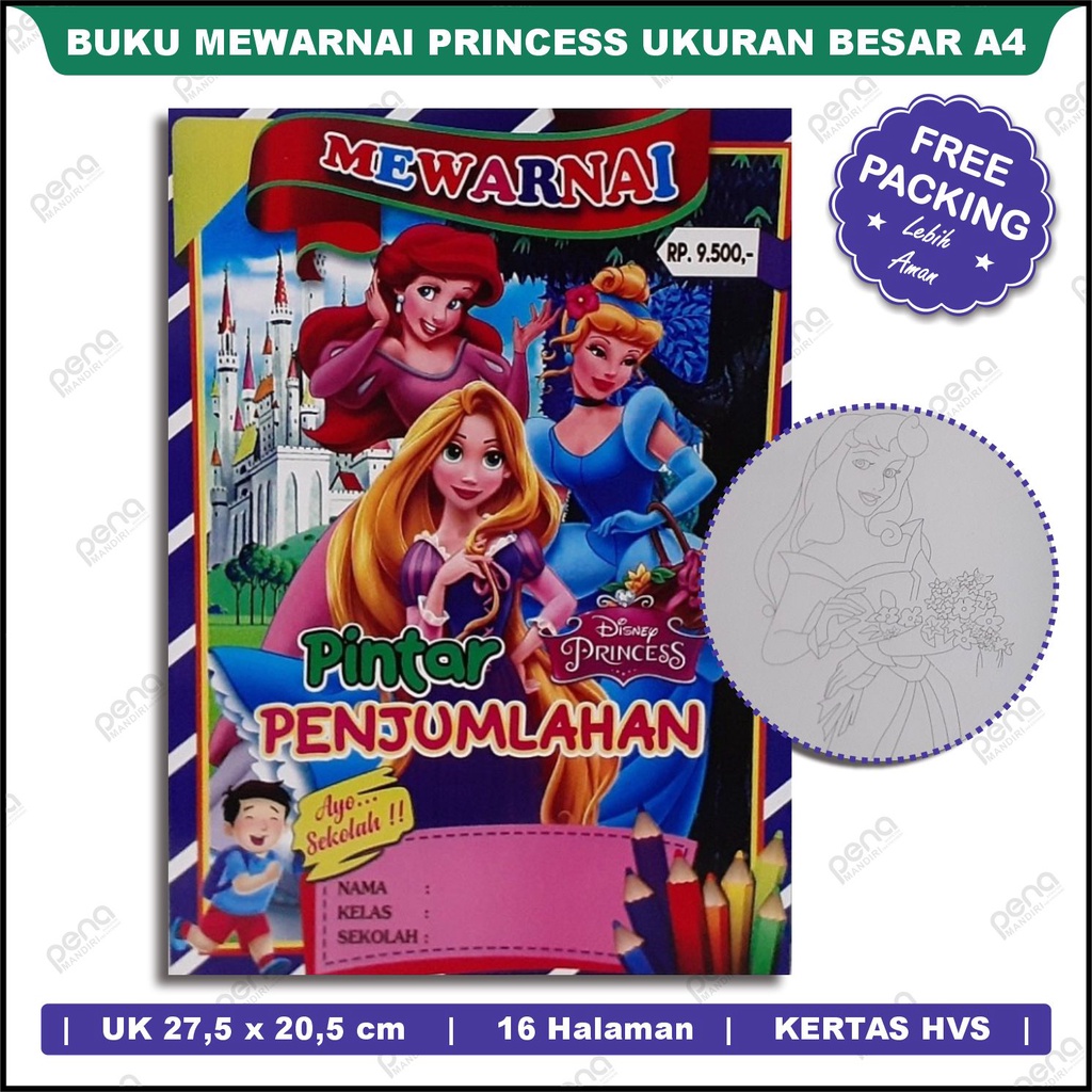 Jual Buku Mewarnai Gambar Princess | Shopee Indonesia