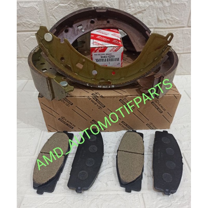 Jual kampas rem set hiace brake pad + brake shoe toyota hiace kampas rem depan belakang hiace ...