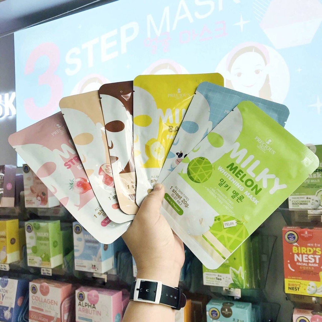 Jual Precious Skin Thailand Milky Brightening Sheet Mask Series ...