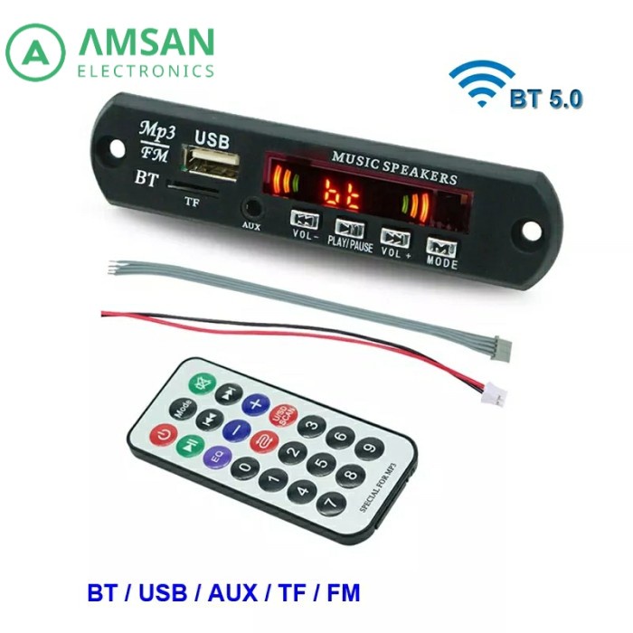Jual Bluetooth Mp3 Modul Digital Radio FM USB TF Music Player | Shopee ...