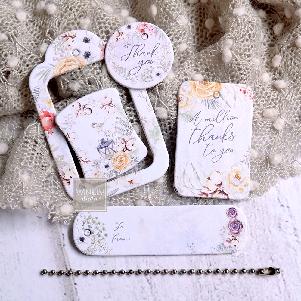 Jual PREMIUM Birthday Hang Tag Thank You / Thick Tag Hamper / Kartu ...