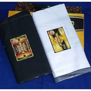 Jual Sarung Wadimor Motif polos hitam dan polos putih Sarung Tenun ...