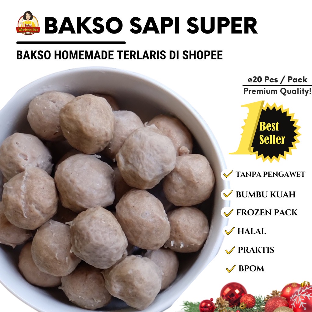 Jual Bakso Sapi Baso Sapi HALUS SUPER Premium Homemade | Shopee Indonesia