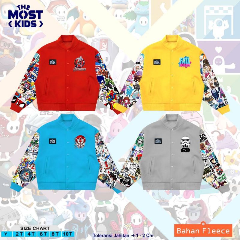 Jual READY JAKET VARSITY THEMOSTKIDS / JACKET THE MOST KIDS size 1-10 ...