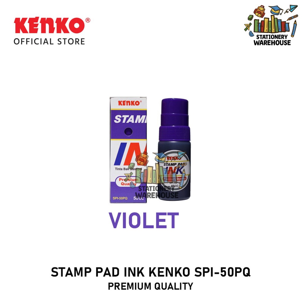 Jual Tinta Stempel Pyramid / KENKO Stamp Pad Ink 50 cc / Refill Stamp ...