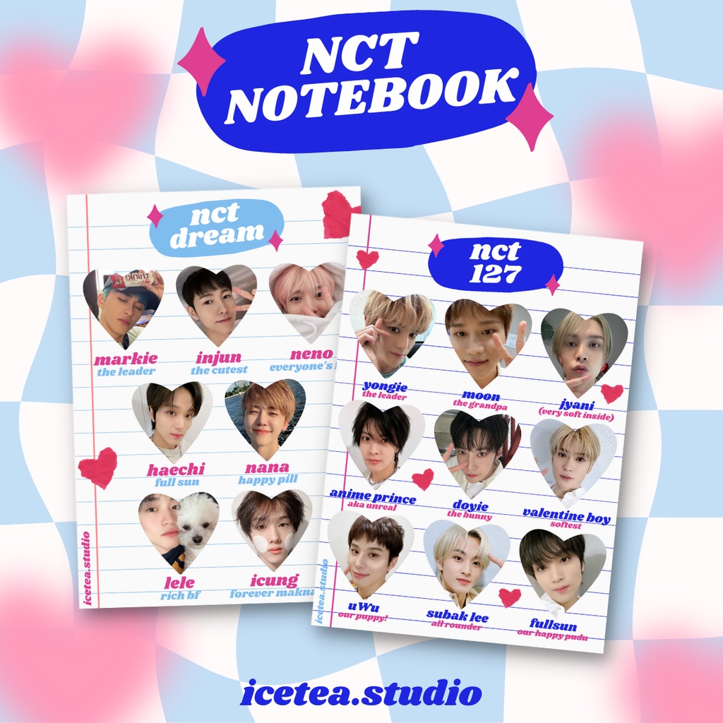 Jual [NCT NOTEBOOK STICKERS] BACA DESKRIPSI heart sticker selca korean inspired selkor cute deco ...