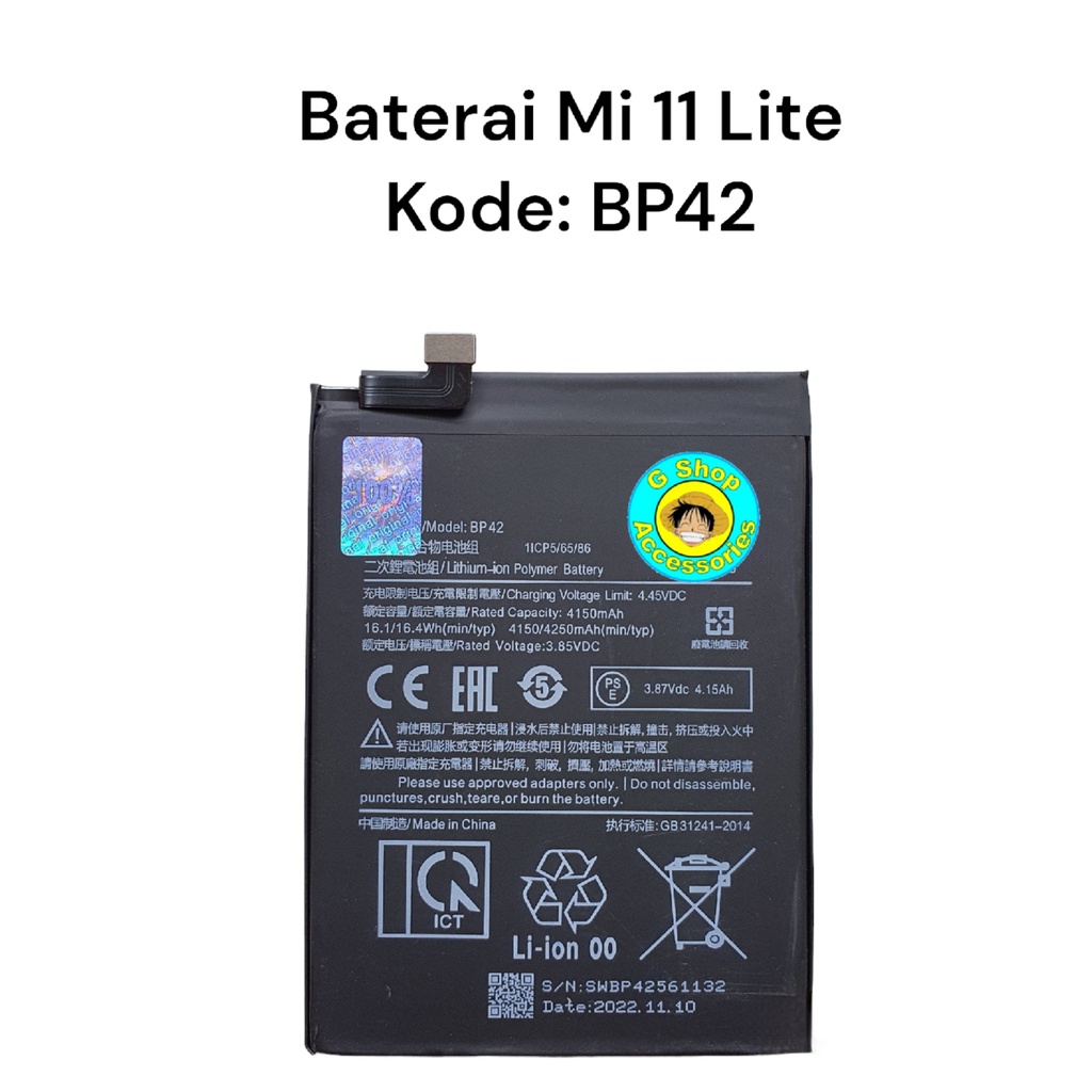 Jual Baterai Batre Original Mi 11 Lite BP42 Battery | Shopee Indonesia