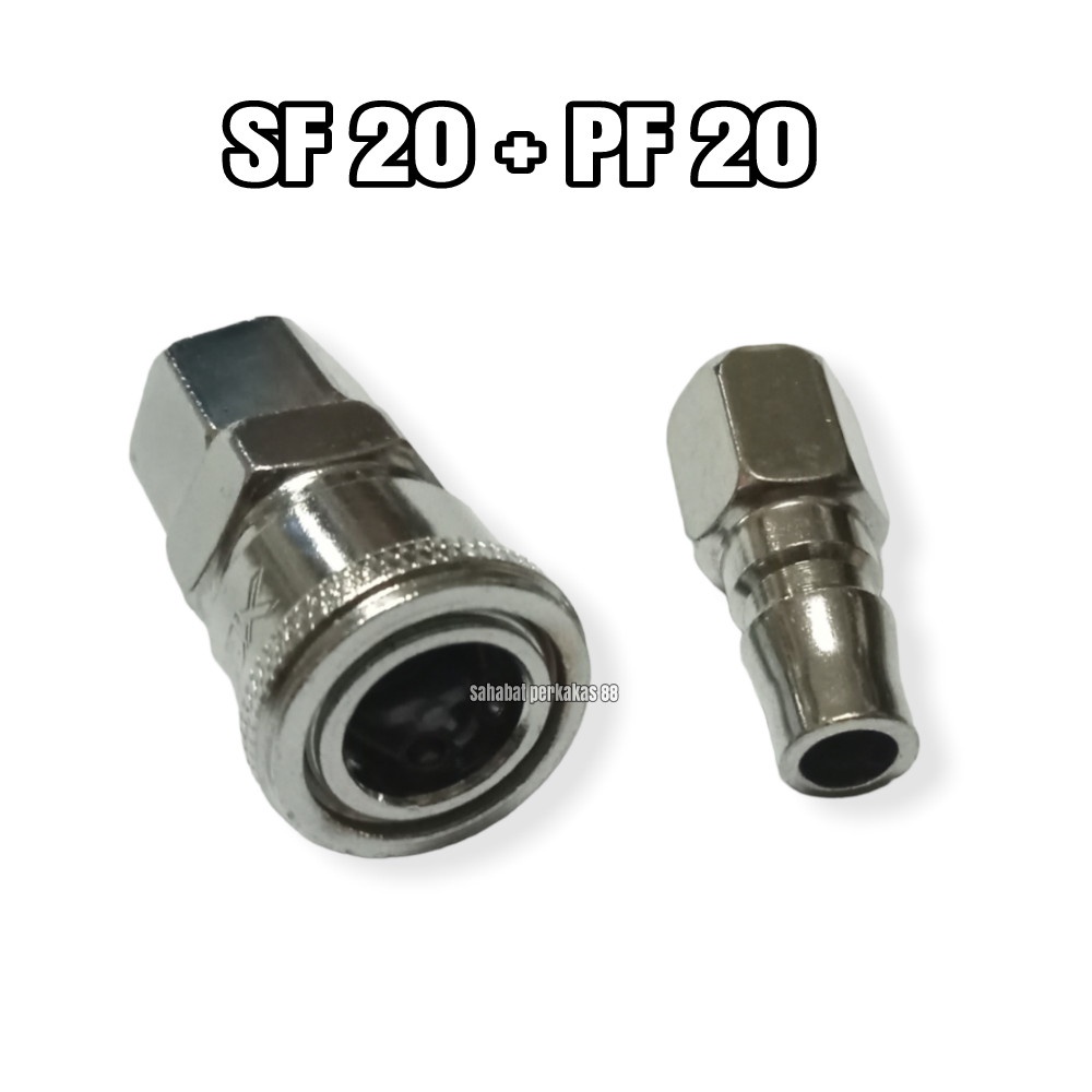 Jual MURAH !!! Quick coupler PF 20 coupling PF20 20ph SAMBUNGAN SELANG ANGIN COUPLER SF20 PF20 ...