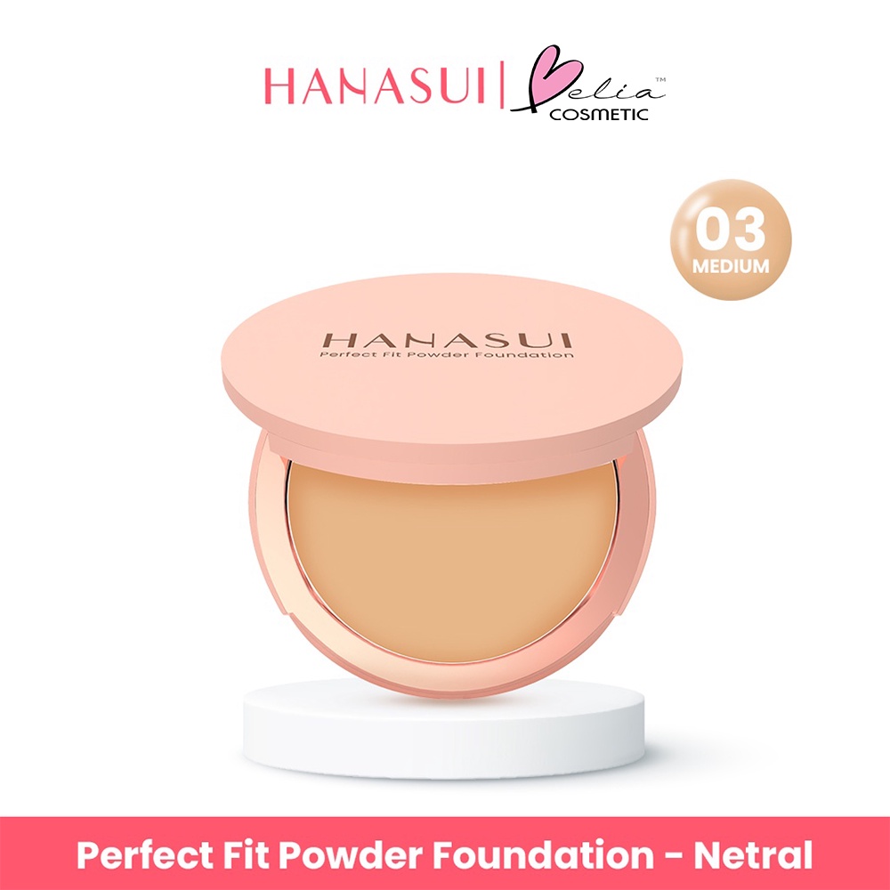 Jual BELIA Hanasui Perfect Fit Powder Foundation | Bedak Padat | Soft ...