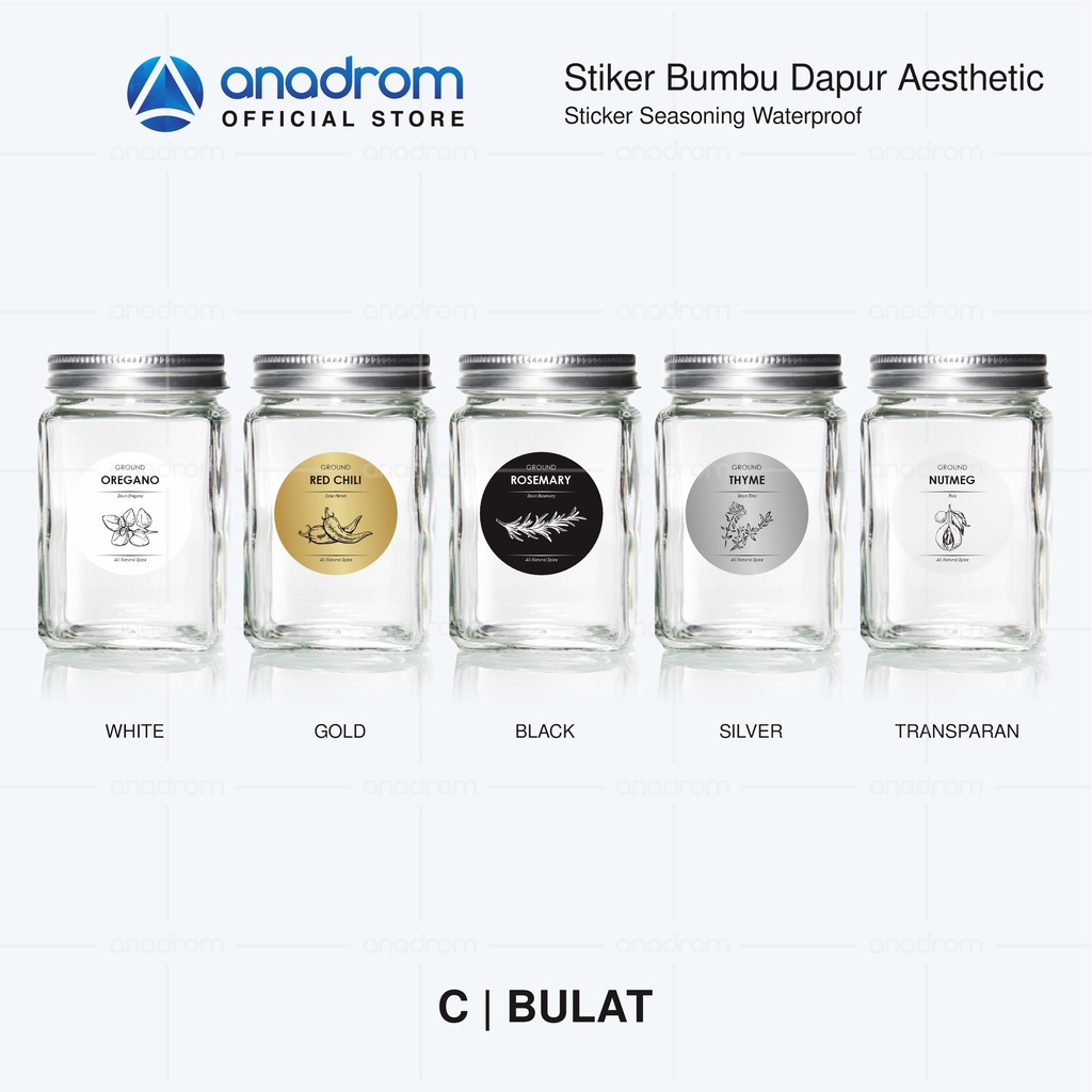 Jual Stiker Label Bumbu Dapur Aesthetic | 30 Pcs Sticker Seasoning ...