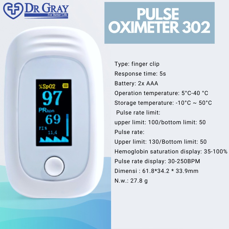 Jual DR GRAY OXIMETER Pulse Oximeter Finger Clip Alat Ukur Kadar ...