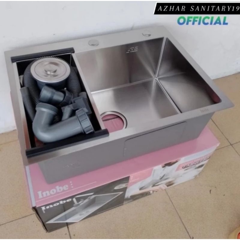 Jual paket komplit kitchen zink INOBE 6045 stainless/bak cuci piring ...