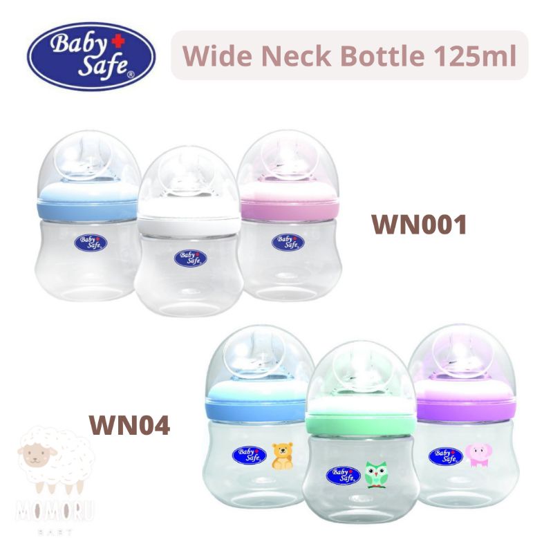 Jual Baby Safe Botol Susu Wide Neck 125ml WN001 WN04 Wide Neck Bottle ...