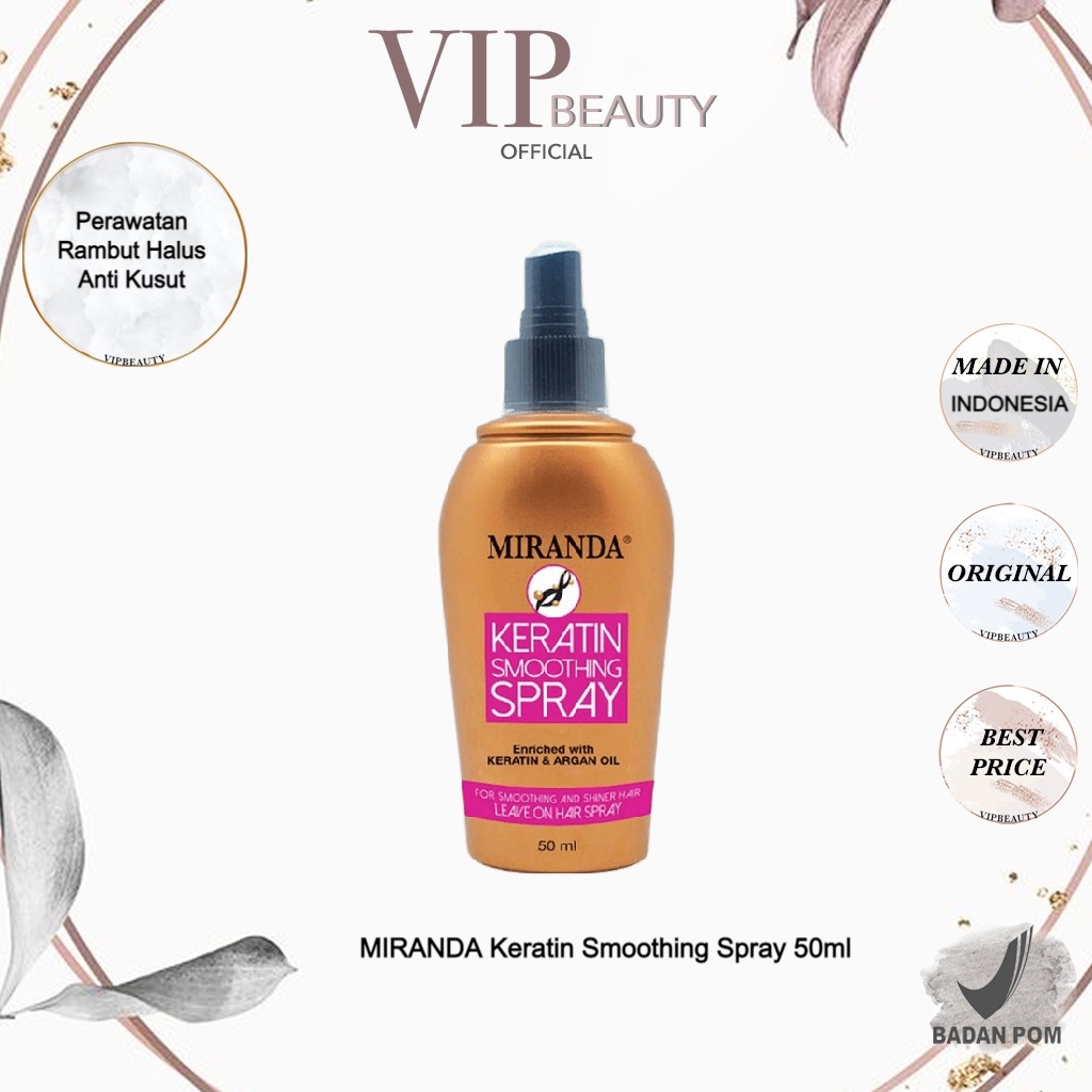 Jual MIRANDA Keratin Protein Smoothing Spray 50ml | 100ml - Perawatan ...